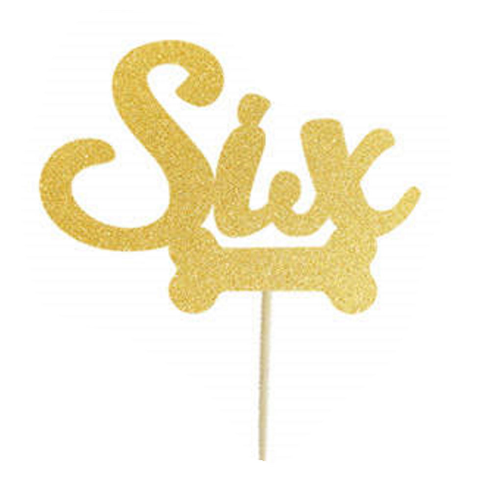 Number Six - Dog Cake Topper | DoggyTopia | DoggyTopia